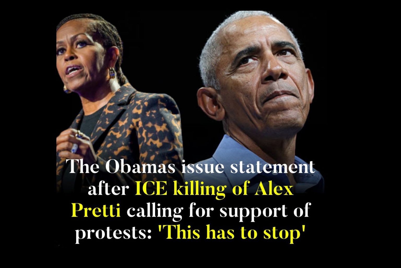 Barack and Michelle Obama Respond to Alex Pretti Shooting in ...